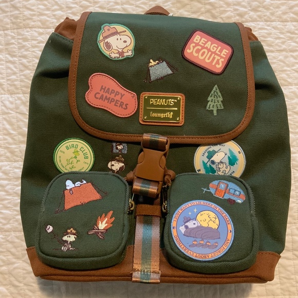 Boxlunch | Bags | Loungefly Peanuts Snoopy Beagle Scout Canvas Mini ...